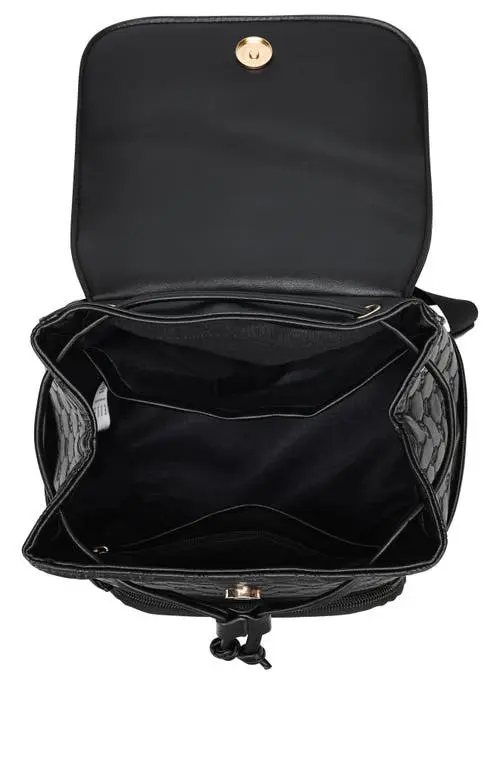 ELLE Compass 10l Vegan Leather Mini Backpack - Black