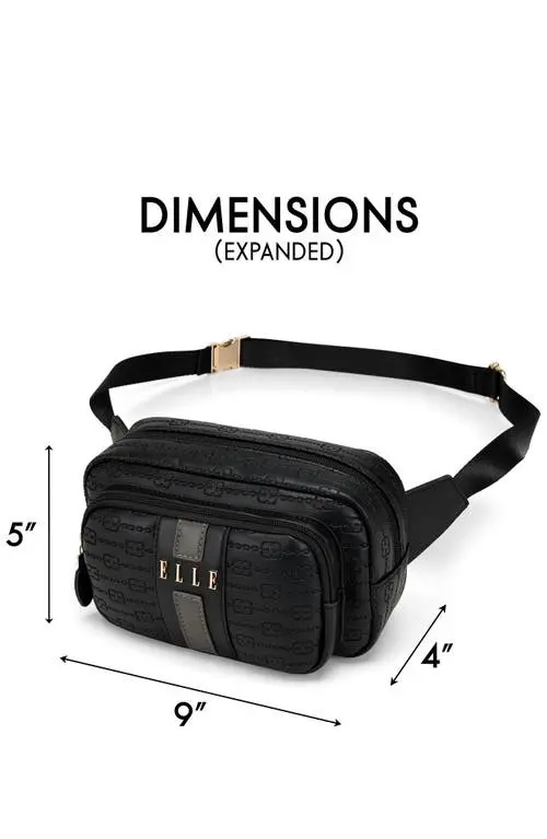 ELLE Eleganza 1.6l Vegan Leather Monogram Sling