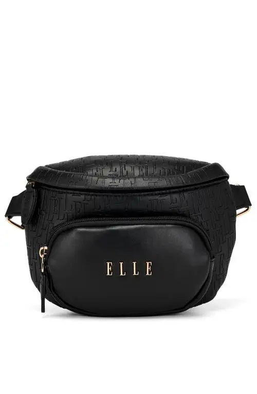 ELLE Wayfarer 1.8l Vegan Leather Monogram Belt Bag