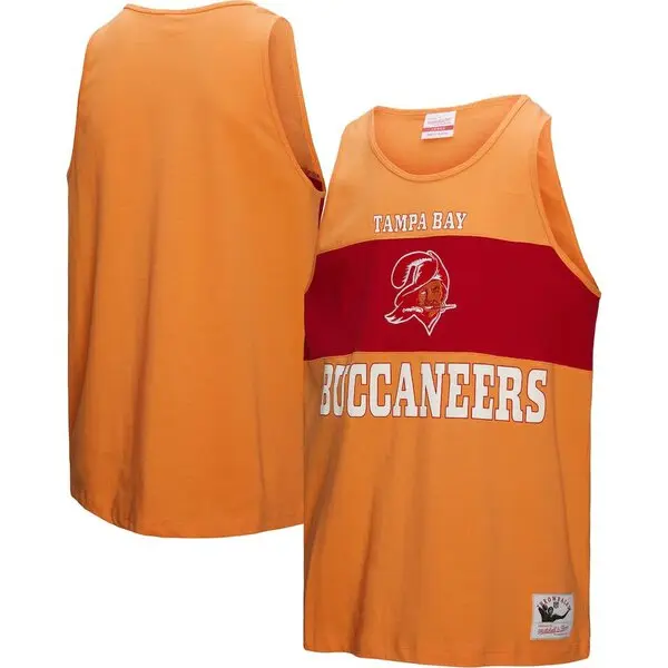 Mitchell & Ness Tampa Bay Buccaneers Retro Colorblock Tank Top - Orange