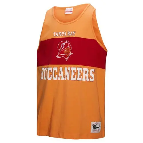 Mitchell & Ness Tampa Bay Buccaneers Retro Colorblock Tank Top - Orange