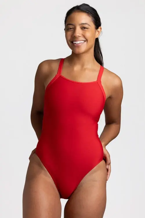 JOLYN Caroline Athletic One Piece Swimsuit - Red