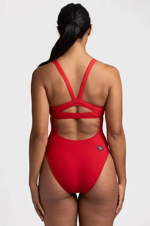 JOLYN Caroline Athletic One Piece Swimsuit - Red