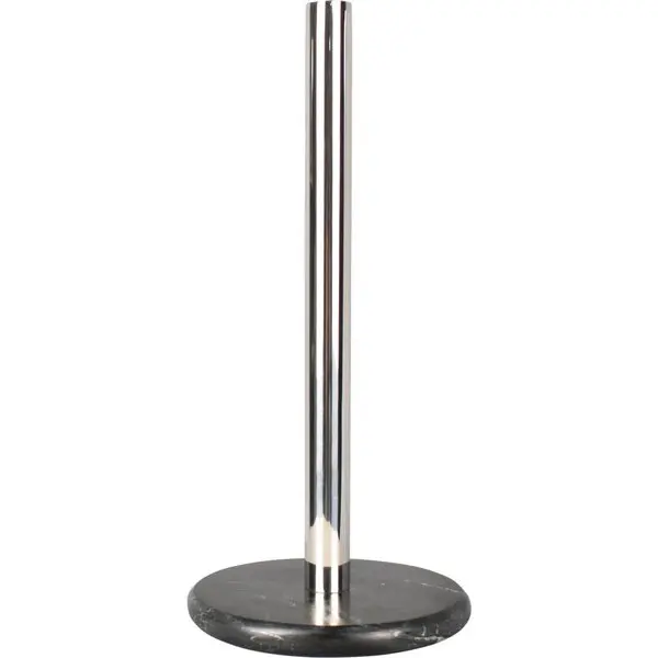 HAPPIMESS Avery Modern Classic Metal With Non Slip Weighted Marble Base Paper Towel Holder - Chrome/black Marble