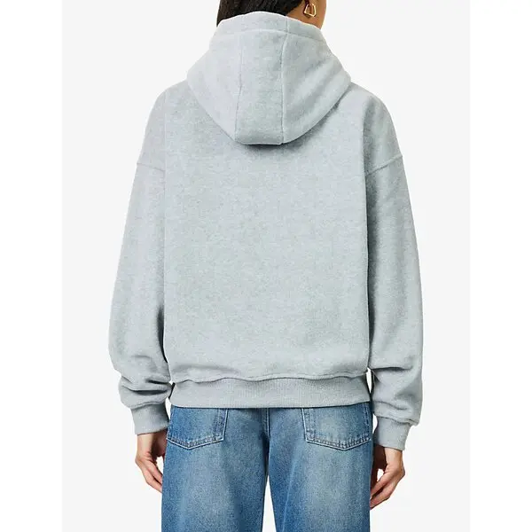 SISTERS & SEEKERS Logo-embroidered Fleece Hoodie