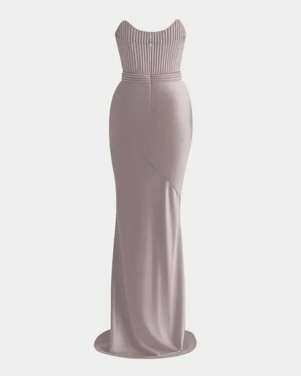 ZHIVAGO Germaine Strapless Stretch Satin Gown