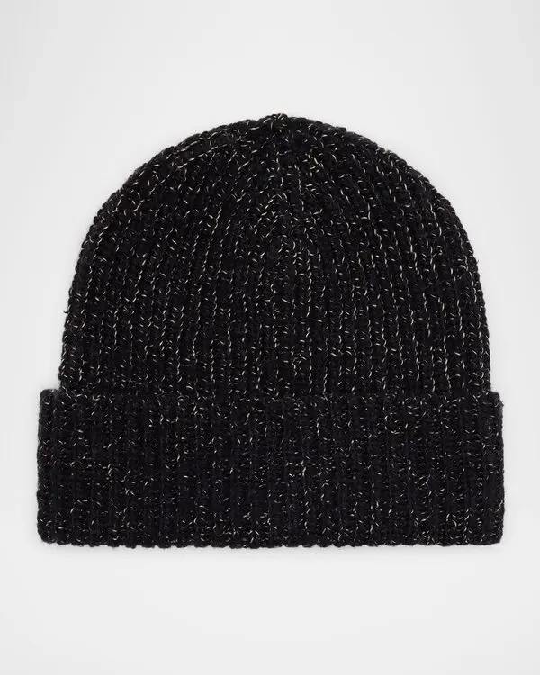 Brunello Cucinelli Rib-knit Beanie - Black And Bark