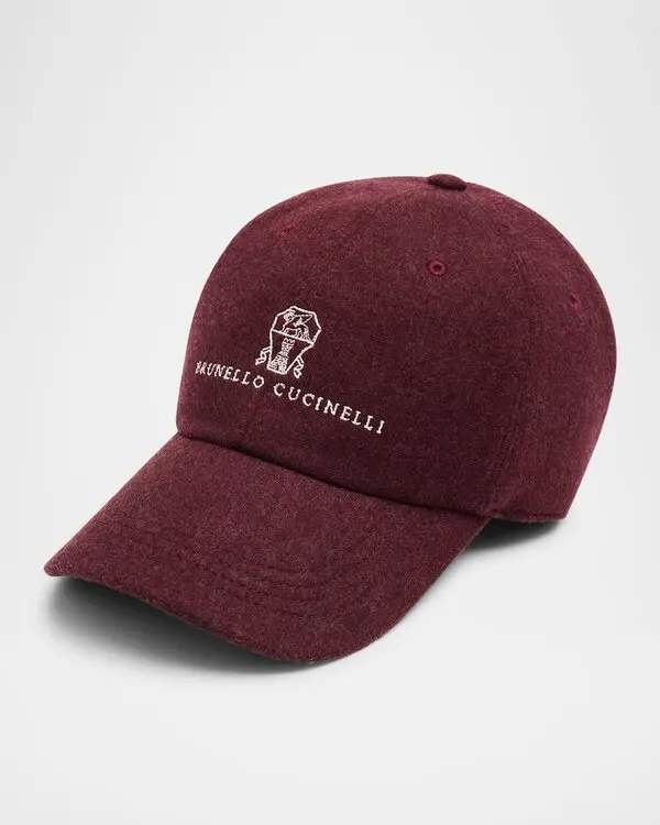 Brunello Cucinelli Wool And Cashmere Baseball Cap - Amaranth