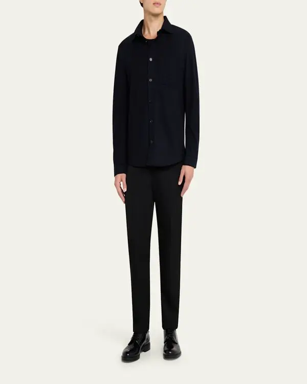 MAURIZIO BALDASSARI Solferino Cashmere Raw Edge Overshirt