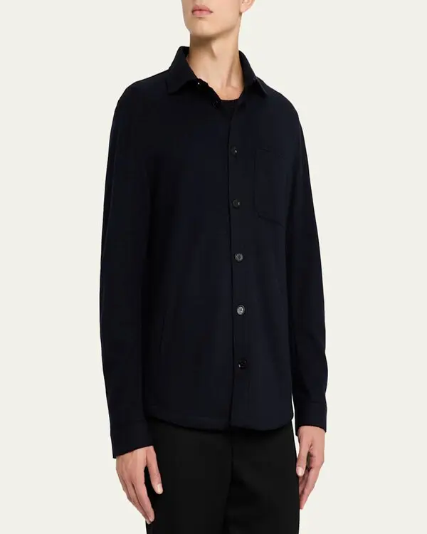MAURIZIO BALDASSARI Solferino Cashmere Raw Edge Overshirt