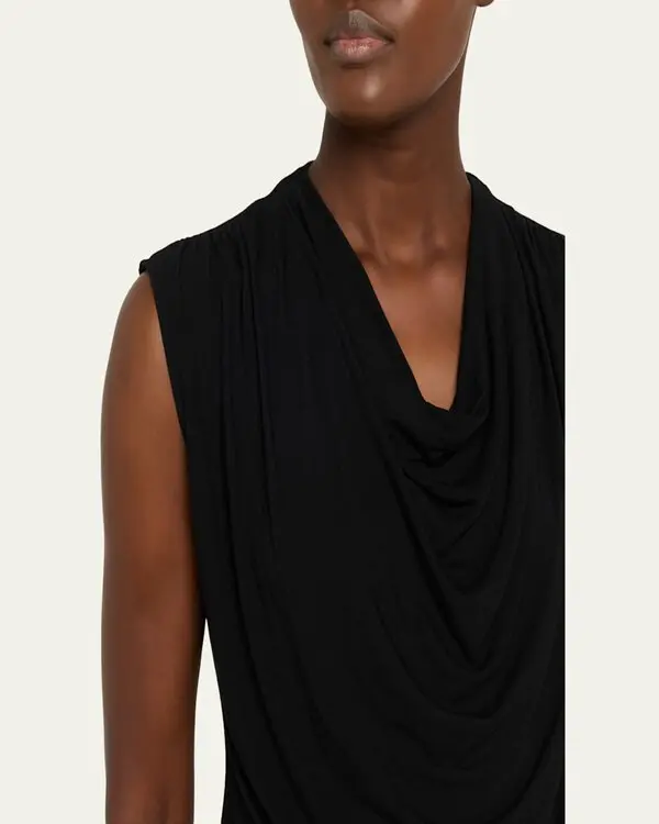Vince Draped Cowl-neck Top - Espresso