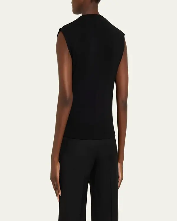 Vince Draped Cowl-neck Top - Espresso