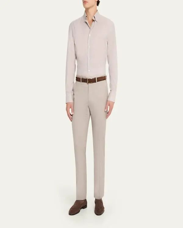 Brioni Cotton Flannel Button-down Shirt