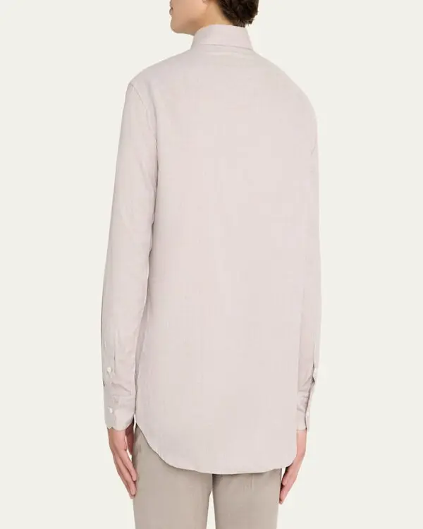 Brioni Cotton Flannel Button-down Shirt