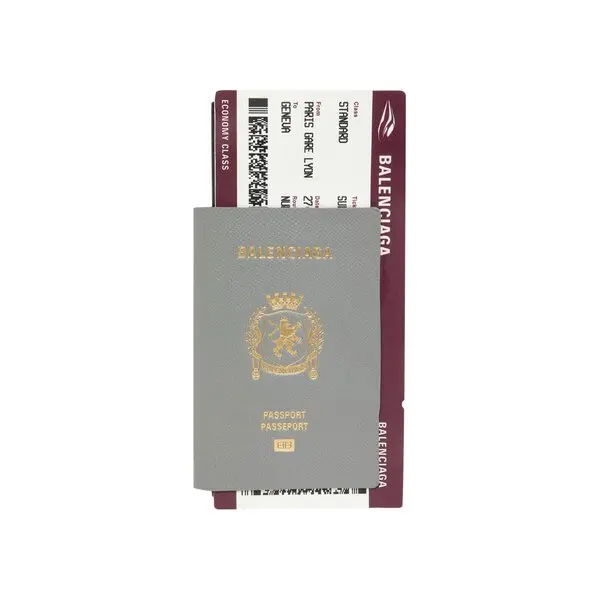 Balenciaga Passport Long Wallet 1 Ticket - Grey