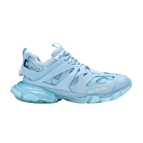 Balenciaga Track Sneakers With Clear Sole - Blue