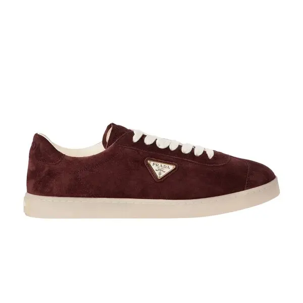Prada Lane Suede Sneakers - Red