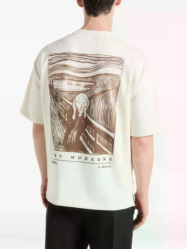 Manière De Voir The Scream Cotton T-shirt - Neutrals