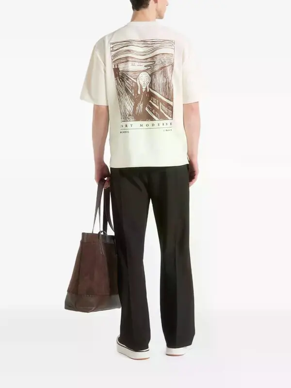 Manière De Voir The Scream Cotton T-shirt - Neutrals