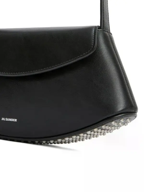 JIL SANDER Small Eldorado Leather Shoulder Bag