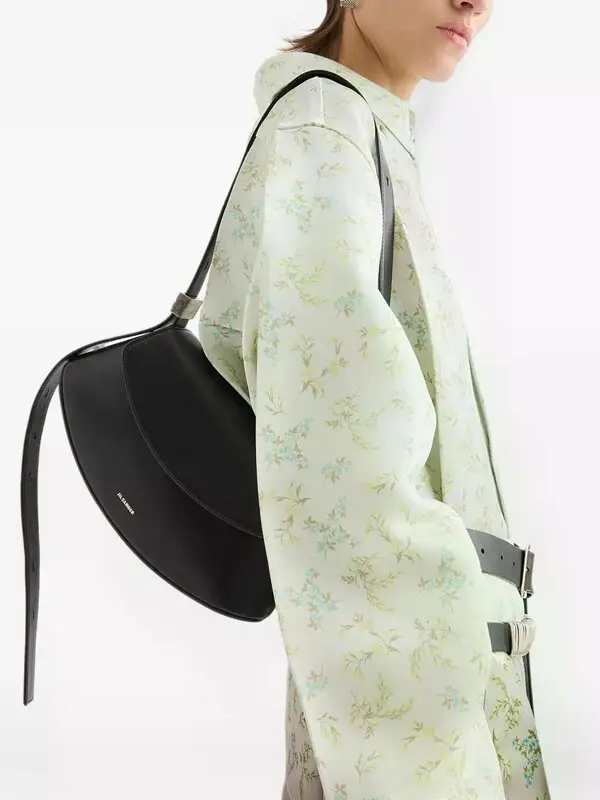 JIL SANDER Small Eldorado Leather Shoulder Bag