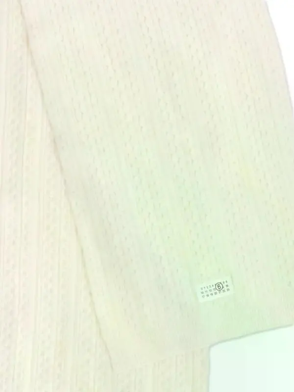MAISON MARGIELA Ribbed-knit Scarf - Neutrals