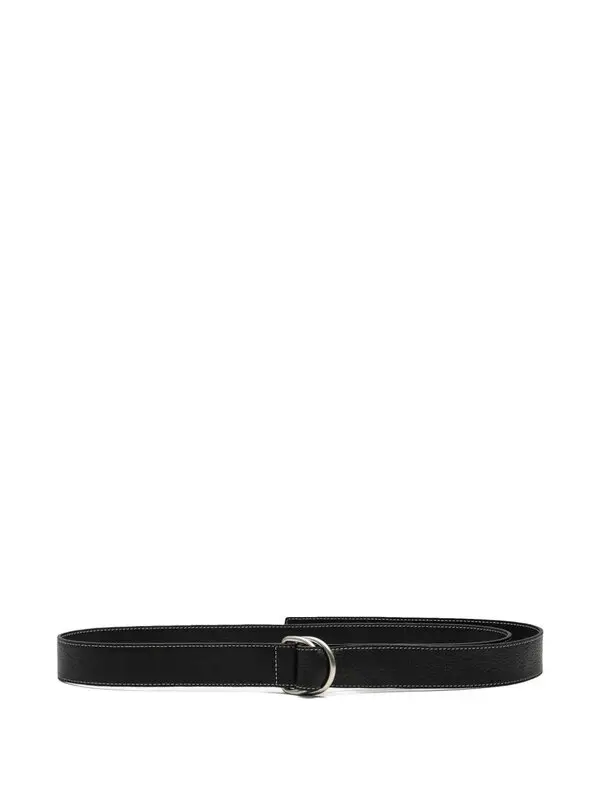 Ami Supple Leather Double-buckle Belt - Black