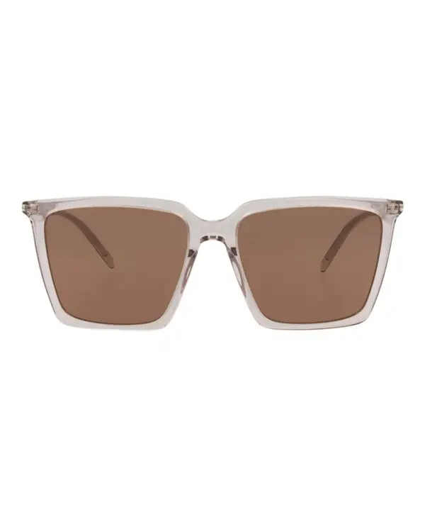 Saint Laurent Square Frame Acetate Sunglasses - Nude Nude Brown (sl474/30011614/003)