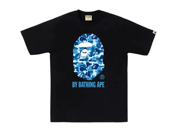 A BATHING APE Abc Camo Bathing Ape Tee Shirt - Black/blue