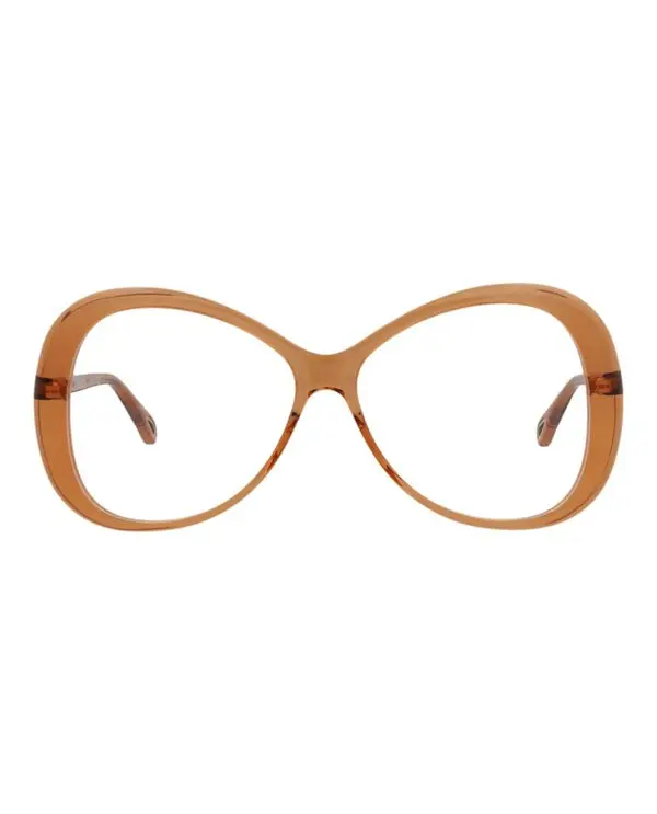 Chloé Round-frame Bio Acetate Optical Frames - Orange Orange Transparent (ch0011o/30009851/001)