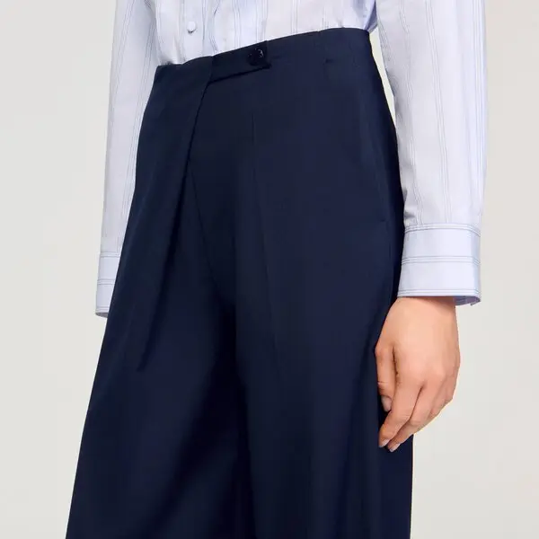 Sandro Asymmetric High-waisted Trousers