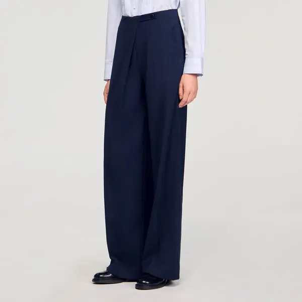 Sandro Asymmetric High-waisted Trousers