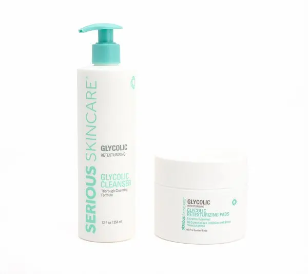 SERIOUS SKINCARE Glycolic Cleanser + 60 Ct Pads - One-color