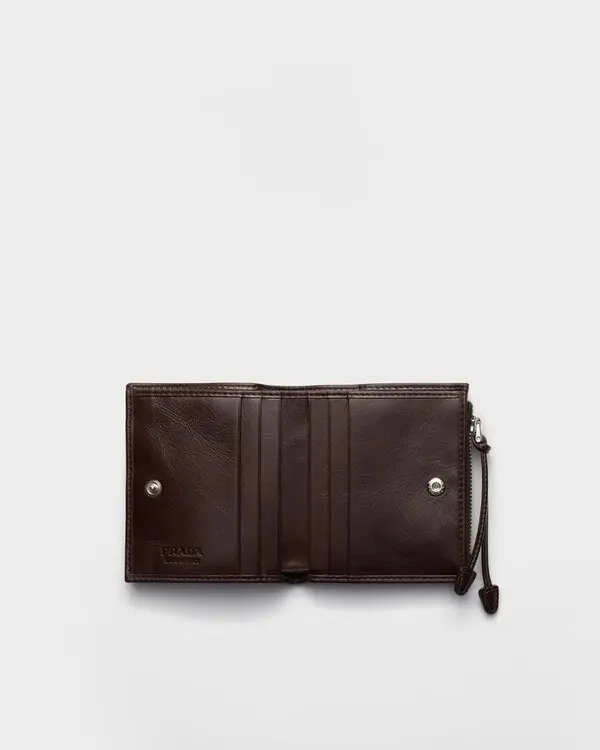 Prada Small Leather Wallet - Brown