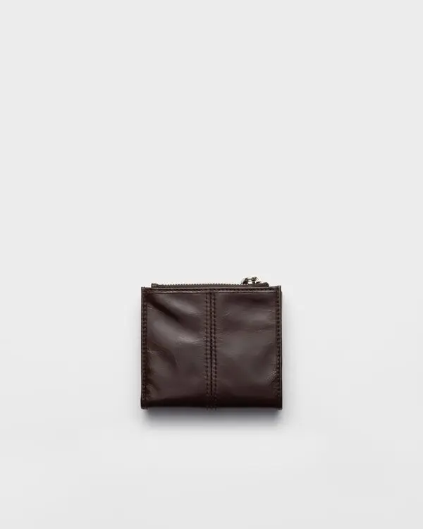 Prada Small Leather Wallet - Brown