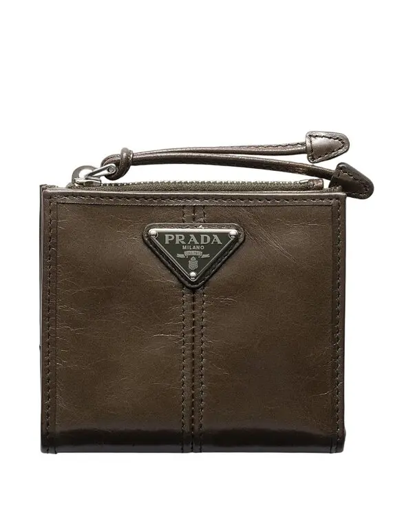 Prada Small Leather Wallet - Green
