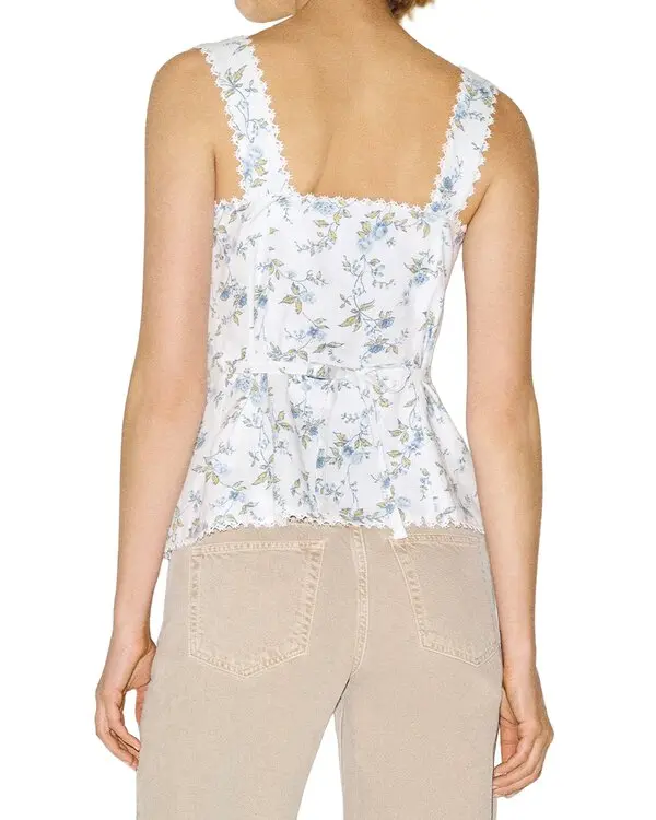REFORMATION Viola Linen Top - Nostalgia