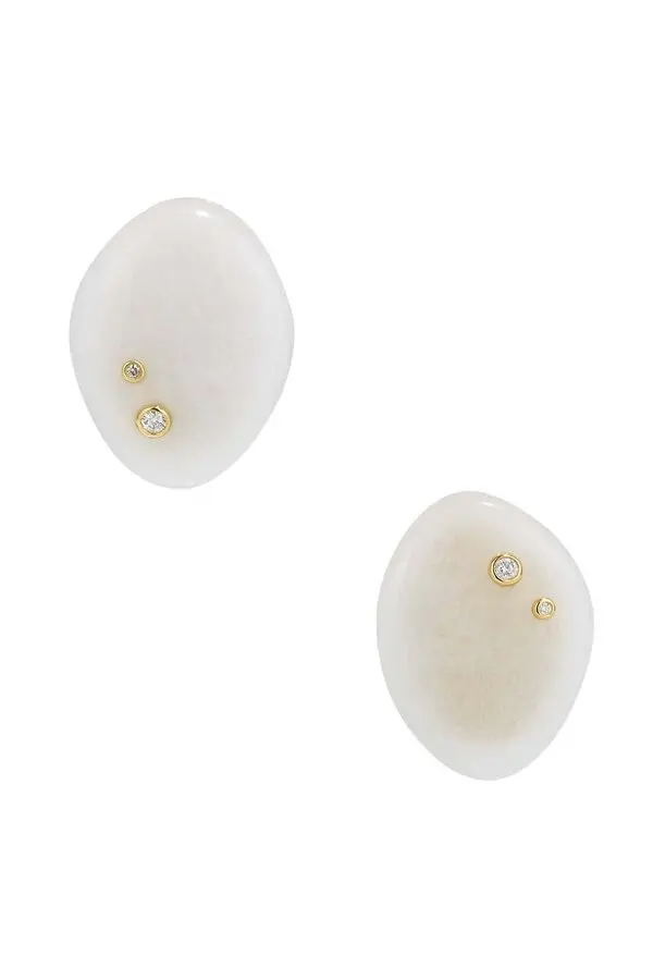 BY PARIAH Small Venus Earrings - White Jasper