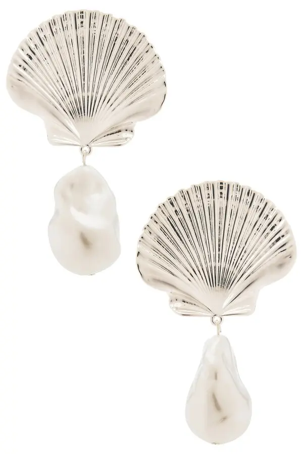 Éliou Scallop Dangle Earrings - Silver Plated