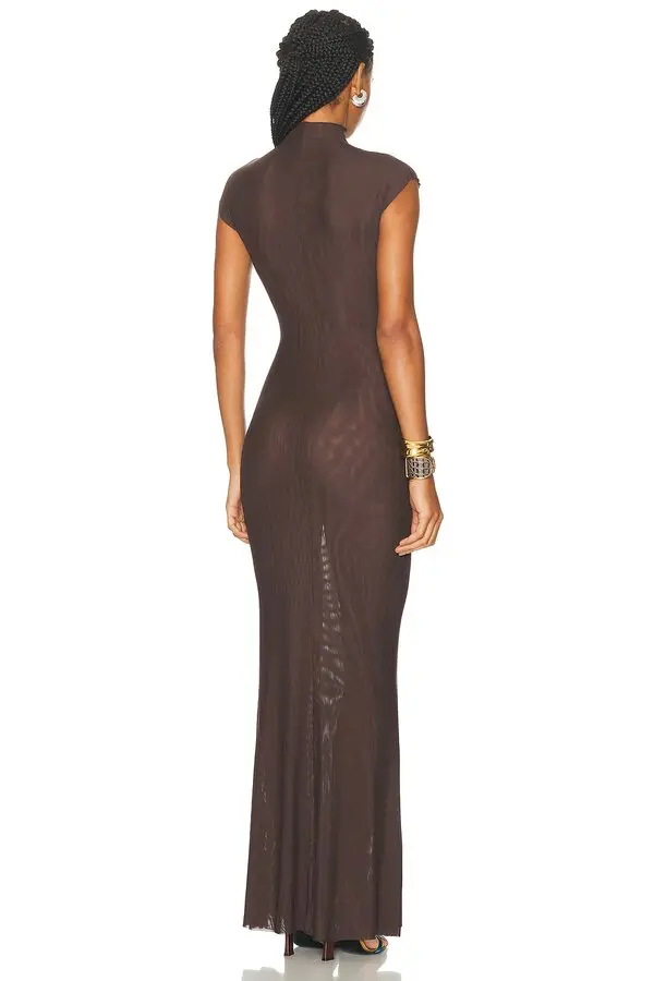 SEROYA Laissa Maxi Dress - Ash Brown