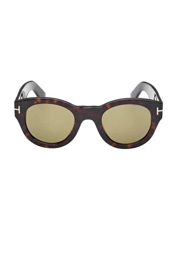 TOM FORD Lucinda Sunglasses - Shiny Dark Havana & Army Green