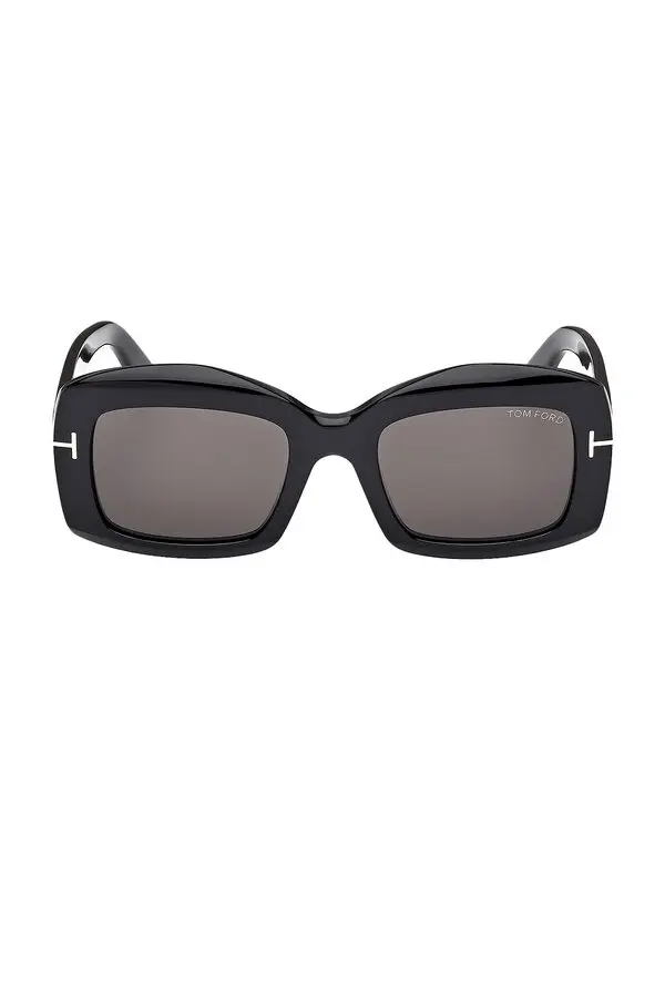 TOM FORD Venetia Sunglasses - Shiny Black & Smoke