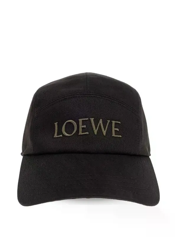 Loewe Logo-embroidered Five-panel Cap - Black