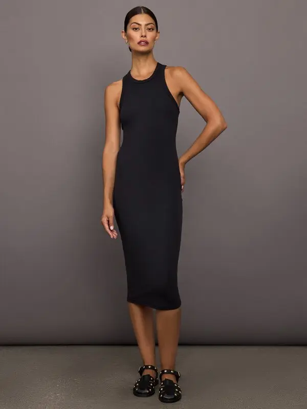 Carbon38 High Neck Tank Dress - Black
