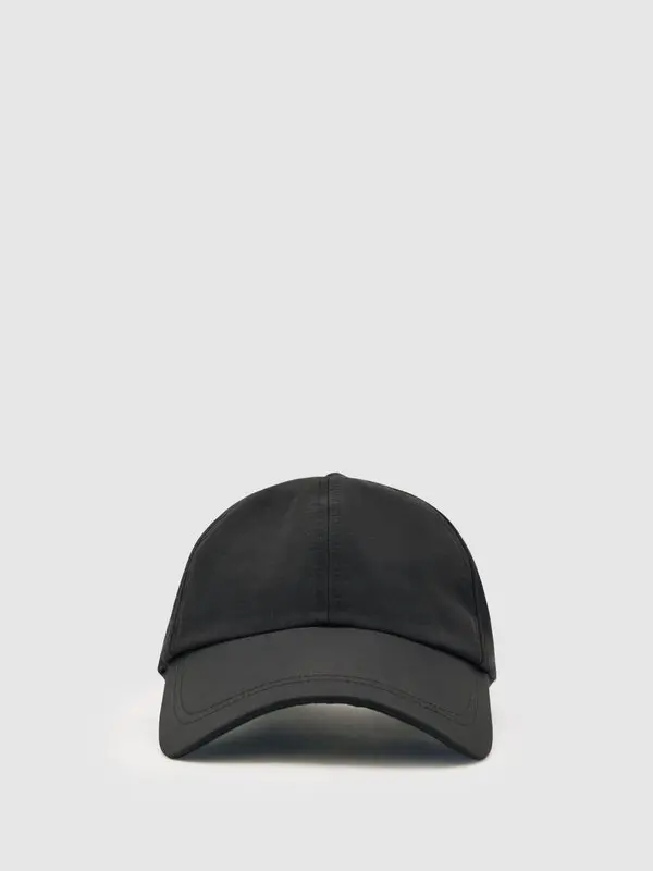 REISS Embroidered-logo Tech Baseball Cap - Black