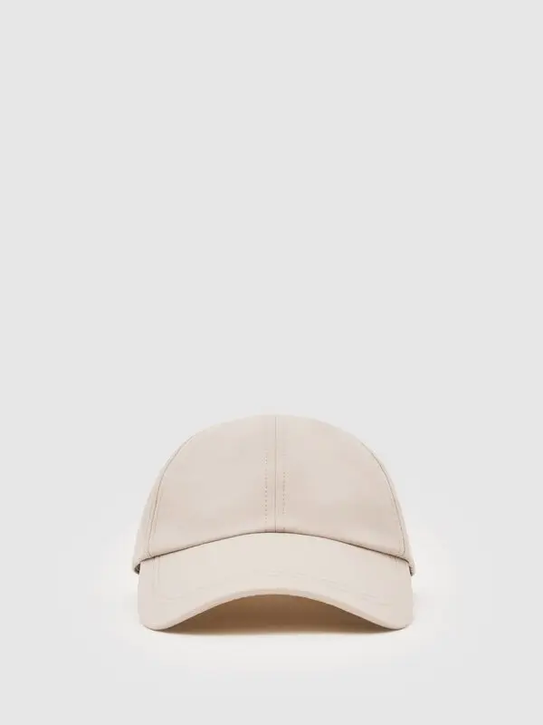 REISS Embroidered-logo Tech Baseball Cap - Stone