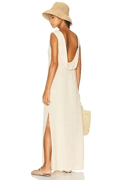 Matteau Cowl Back Dress - Flax