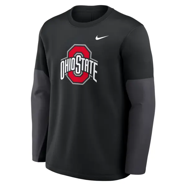 Nike Ohio State Sideline Coach Therma-fit College Long-sleeve T-shirt - Black