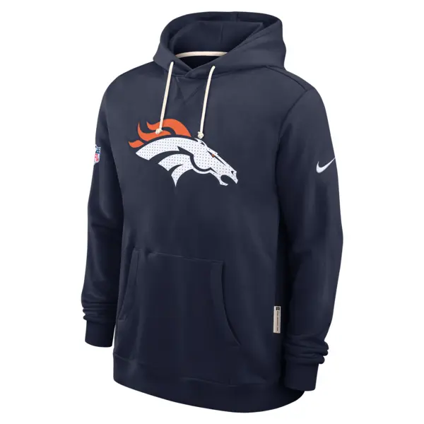 Nike Denver Broncos Initial Home Sideline Dri-fit Nfl Pullover Hoodie - Blue