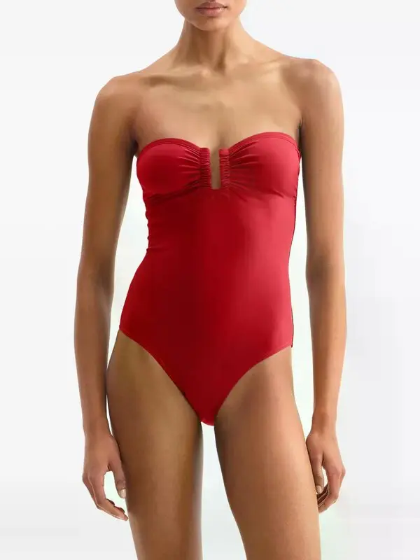 ERES Cassiopée Bustier-neck One-piece Swimsuit - Red